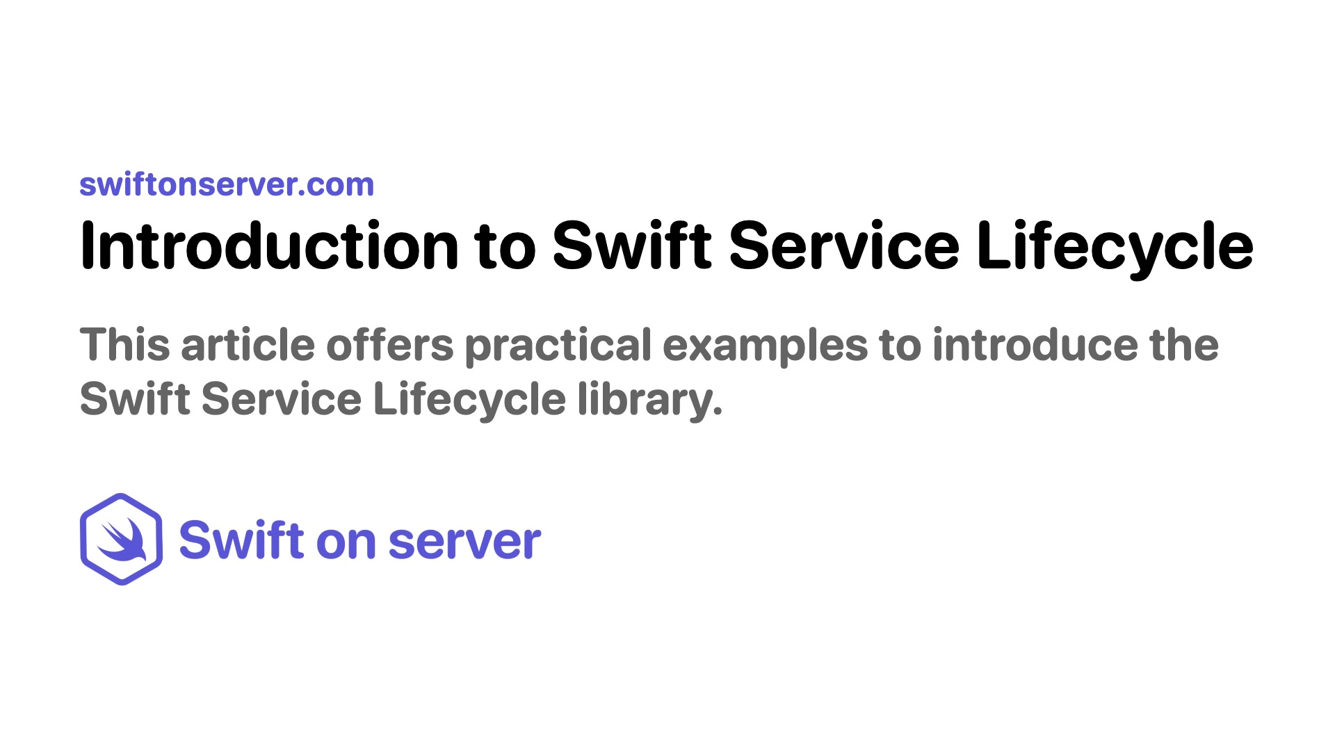 Introduction To Swift Service Lifecycle Swift On Server 4218